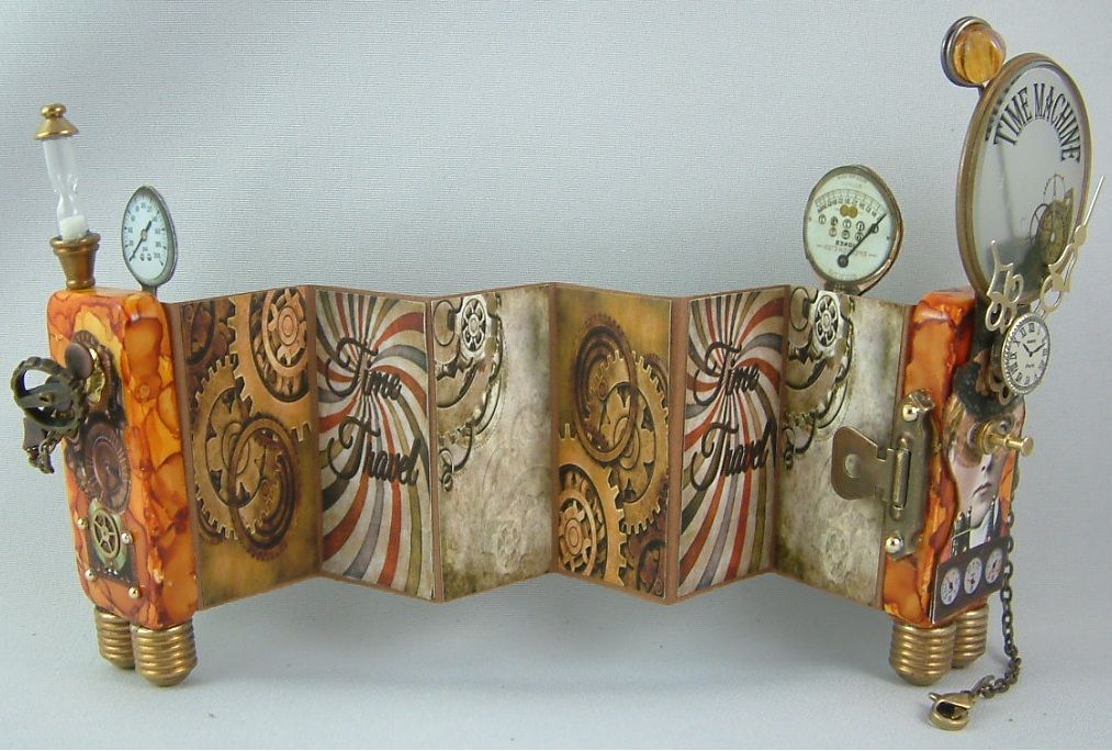 Artfully Musing: Steampunk Time Machine Domino Book